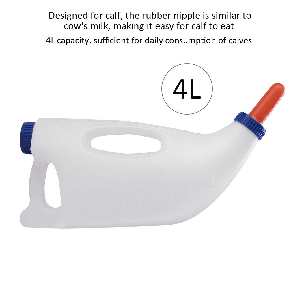 4L Calf Nursing Feeding Bottle, Lamb Milk Bottle Calf Goat Milk Feeder Bottle with Handle Livestock Supplies