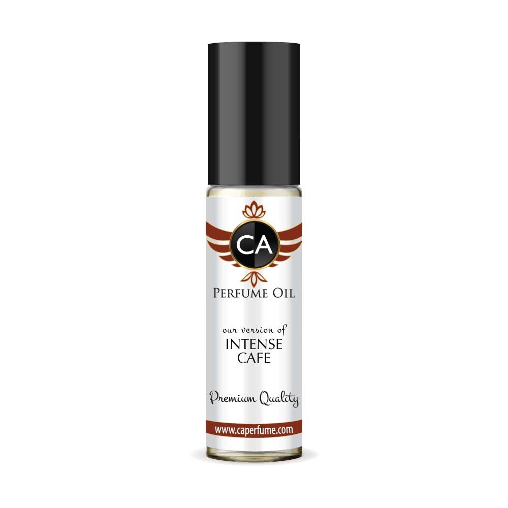 CA Perfume Impression of Intense Cafe For Women & Men Replica Fragrance Body Oil Dupes Alcohol-Free Essential Aromatherapy Sample Travel Size Concentrated Long Lasting Attar Roll-On 0.3 Fl Oz/10ml