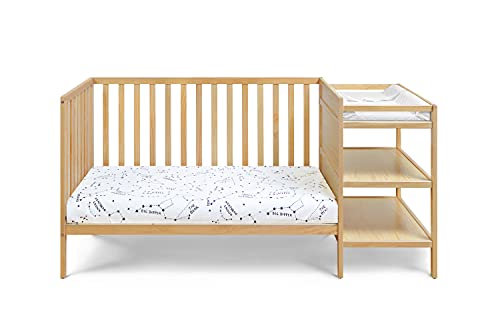 Suite Bebe Palmer Island 3-in-1 Convertible Crib and Changer Combo in Natural