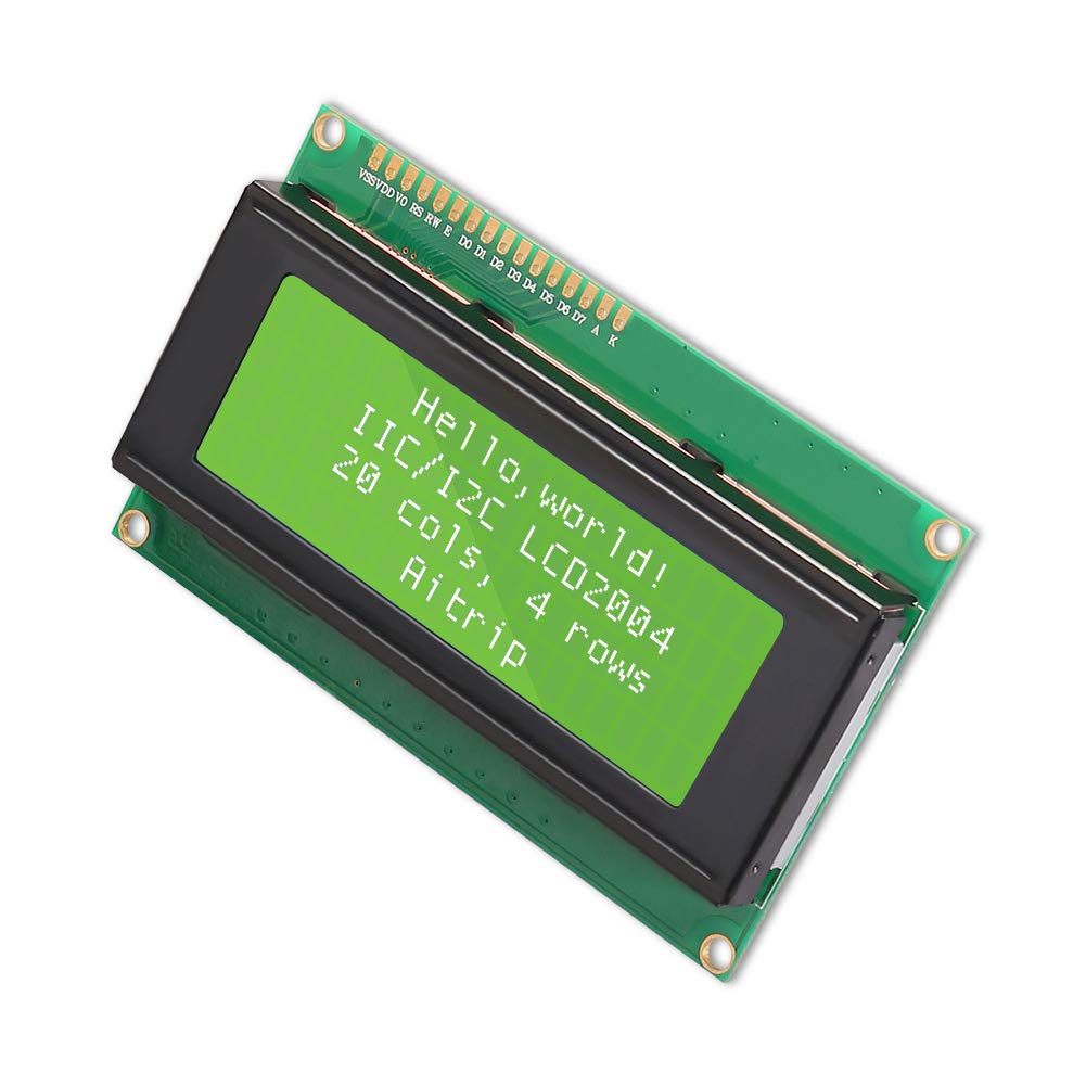 AITRIP 3PCS 2004 20x4 LCD Module IIC I2C Interface Adapter Blue Backlight Compatible with Arduino R3 Raspberry MEGA2560 (Green)