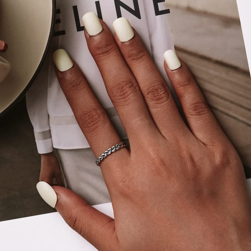 100% 925 Sterling Silver Ring Braided Texture Design Ring Rings For Women Wedding Fingers S925 Jewelry CTR161 (6)