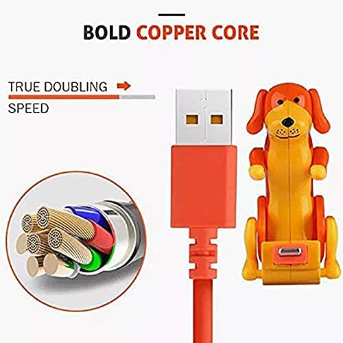 TSWDDLA Funny Humping Dog Fast Charger Cable,Portable Stray Dog Charging Cable,Dog Toy Smartphone USB Cable Charger,for iPhone Android Type-C Various Models Phones. (White, Type-C).