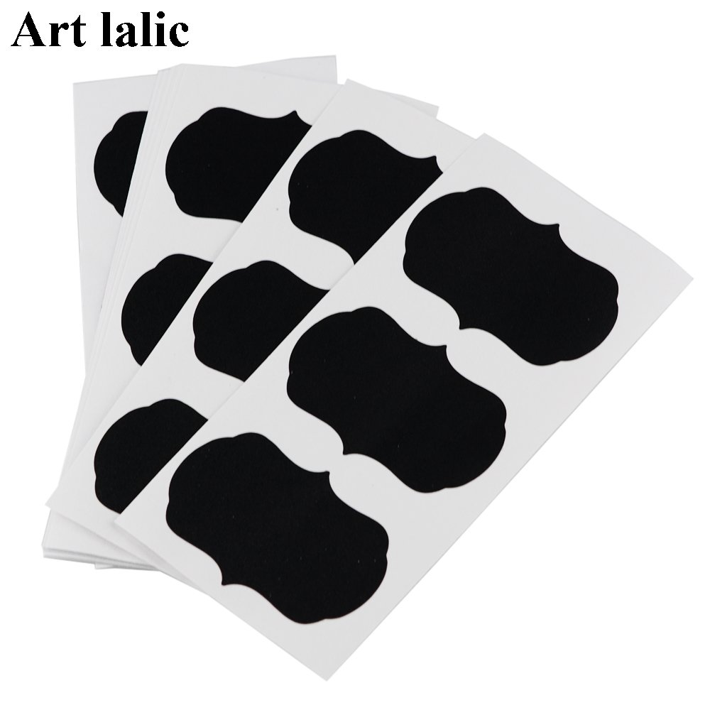 36 Pcs Chalkboard Blackboard Labels Stickers for Jars + 1 Pc Erasable White Paint Pen Marker Organize Home & Kitchen