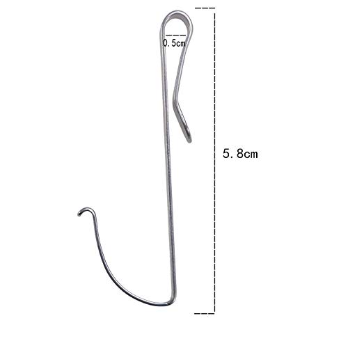 Huakun 20 Pack S-Shaped Stainless Steel Hanger Clip-on Hook,Hanging Sink Grid Hook, Used for Kitchen,Bedroom,Office,Wire Shelf