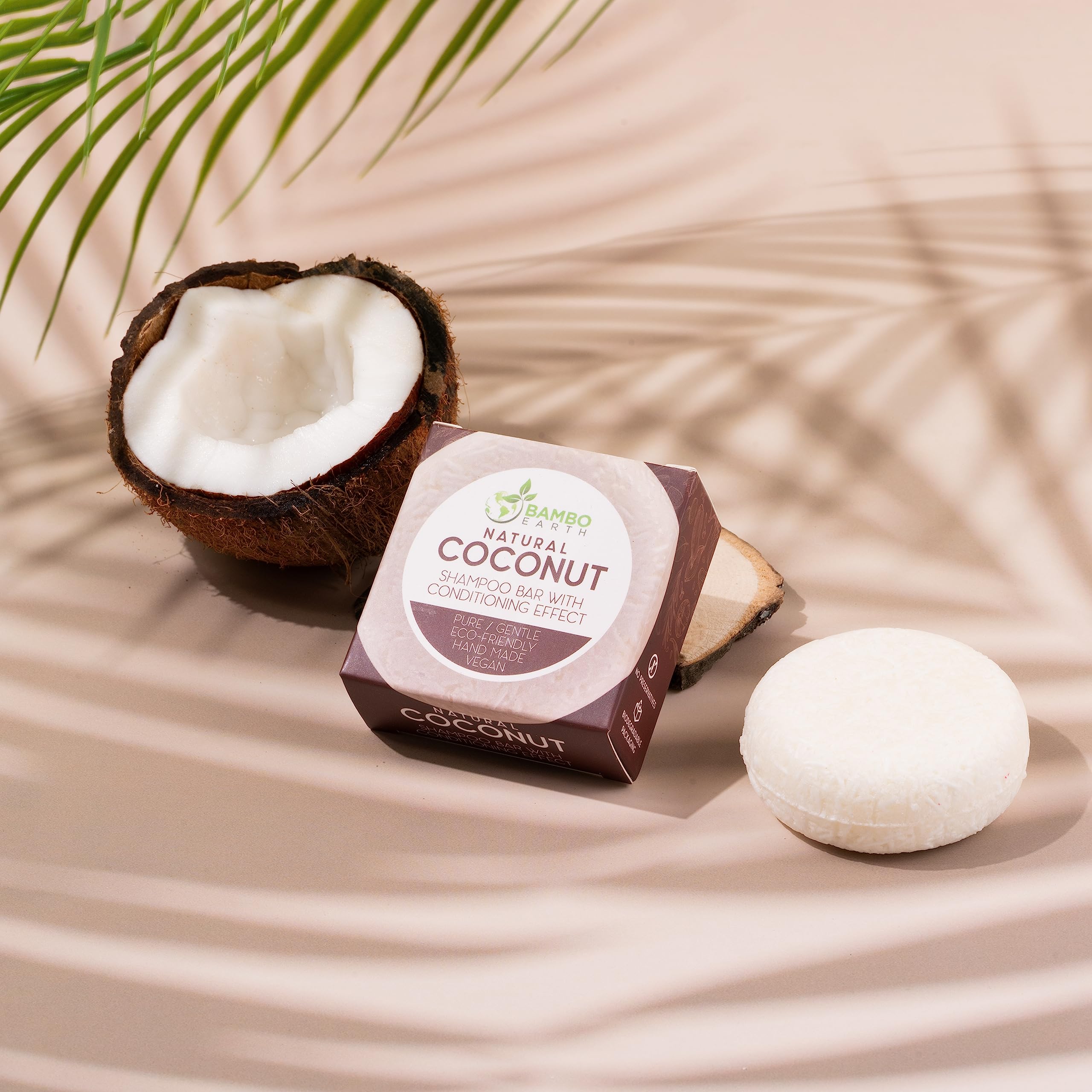 Solid Shampoo Bar And Conditioner Effect Hair Soap – 100% Organic Shampoo Bars For Hair With All Natural Plant Based Essential Oils And Zero Waste Biodegradable Packaging (Coconut)