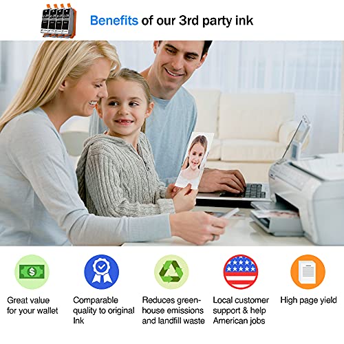 Cartlee 4 Compatible PGI-35 High Yield Ink Cartridges for PIXMA iP100, PIXMA iP110 (4 Black)