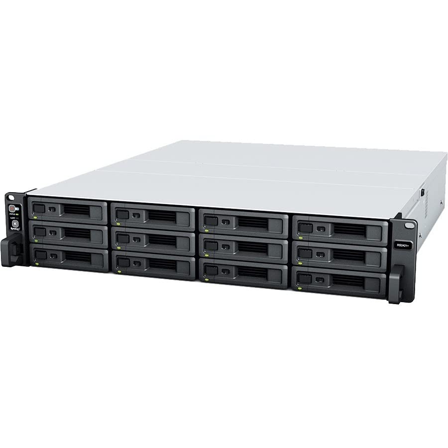 Synology RackStation RS2421RP+ 12-Bay 350W NAS Enclosure, 4-Core 2.2GHz, 4GB RAM, Diskless