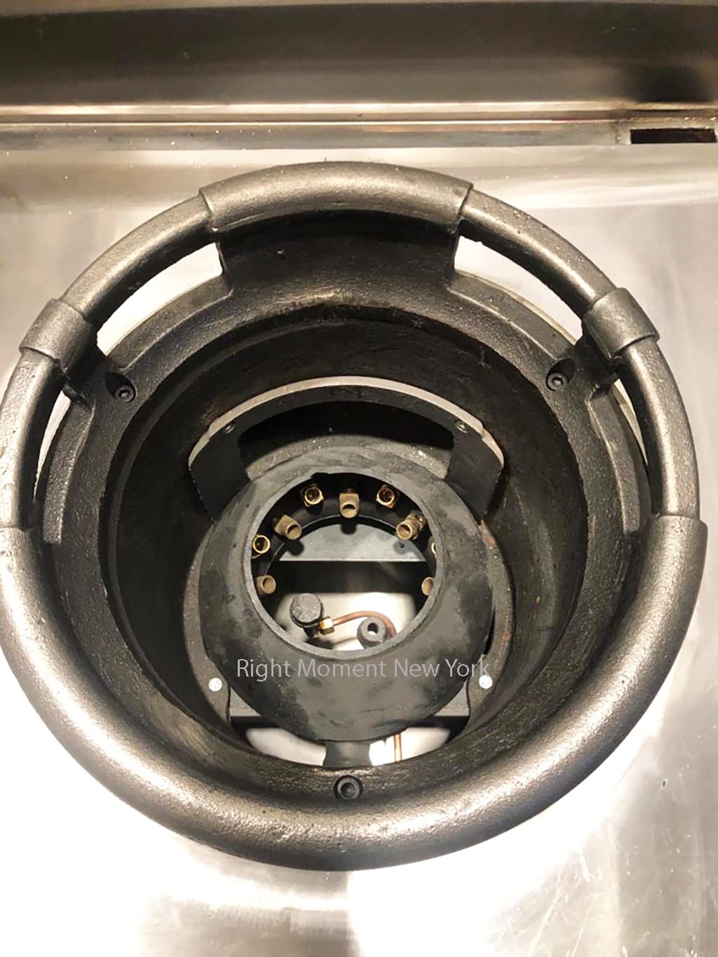 16 Tip Jet Burner with Iron Lid (Natural Gas) for Commercial Wok Range -128,000 BTU