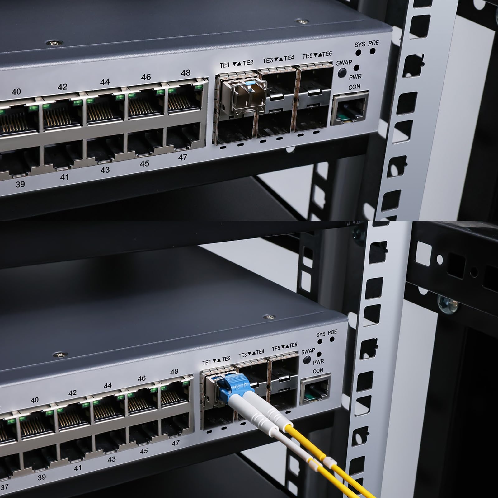 4Pack 10GBase-LR SFP+ Transceiver, 10G Sfp Single Mode Module Duplex LC for Cisco SFP-10G-LR, Ubiquiti UF-SM-10G, D-Link, Supermicro, Netgear and Other Open Switch with DDM, 1310nm, 10km