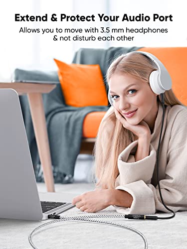 3.5mm Headphone Extension Cable, CableCreation 3.5mm Male to Female Stereo Audio Cable Adapter with Gold Plated Connector, 15 Feet