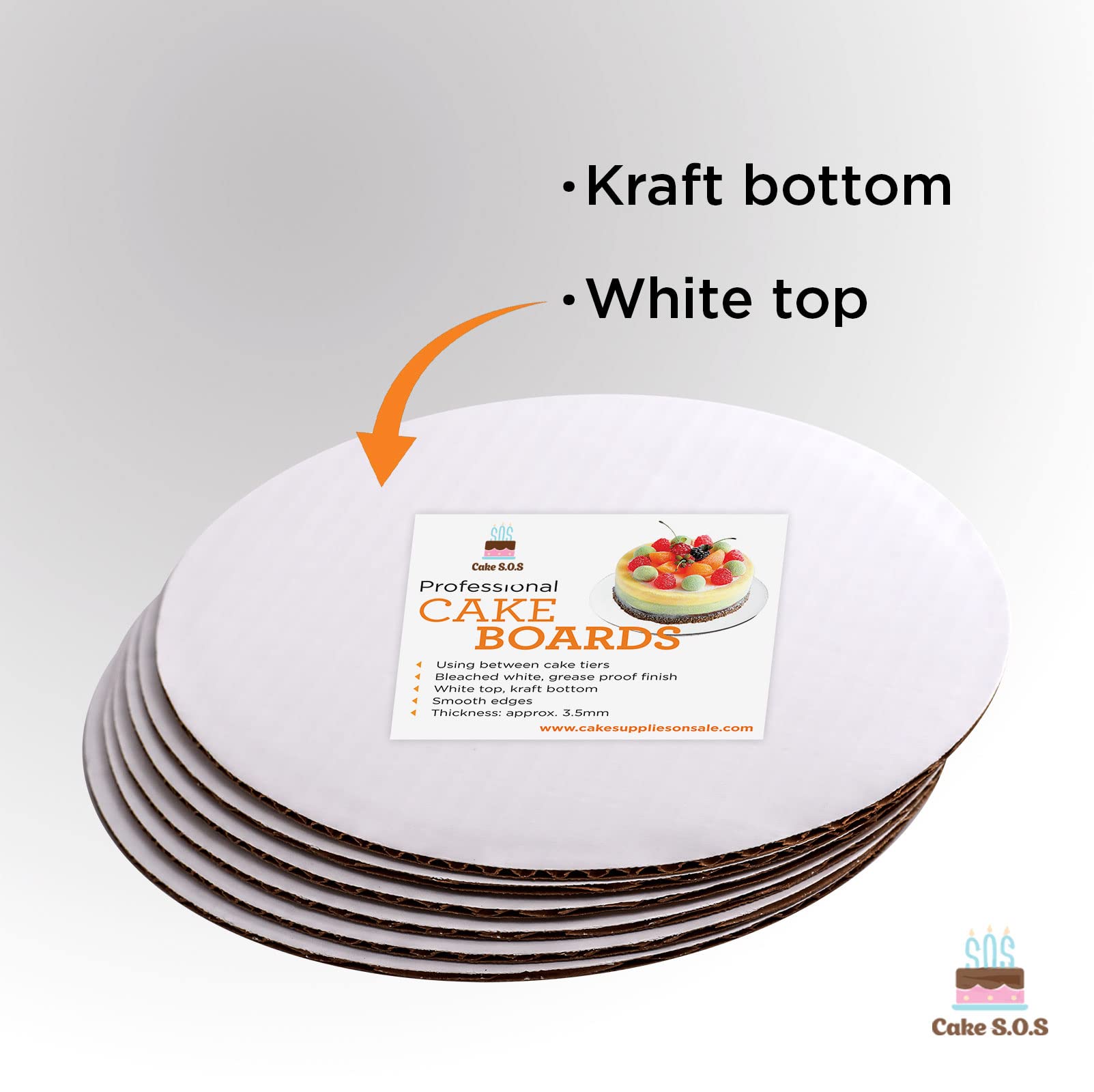 12" Round Coated Cakeboard, 6 ct.