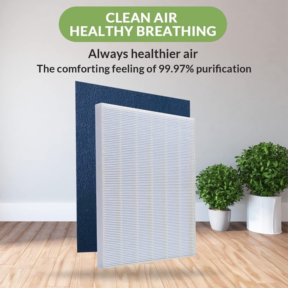 115115 Size 21 Filter A Compatible with Winix PlasmaWave Air Purifier C535, 5300, 5300-2, 6300, 6300-2, AM90, P300, True HEPA Filter with 4 Activated Carbon Filters