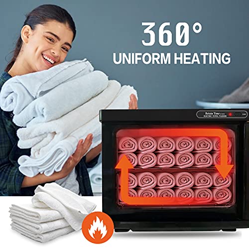 18L Professional Towel Warmer, Large Hot Towel Warmer, The RetainTime Towel Warmer is Suitable for Salons, Beauty, Spas, Pedicures and Other Professional Stores.(Black Towel Warmer)