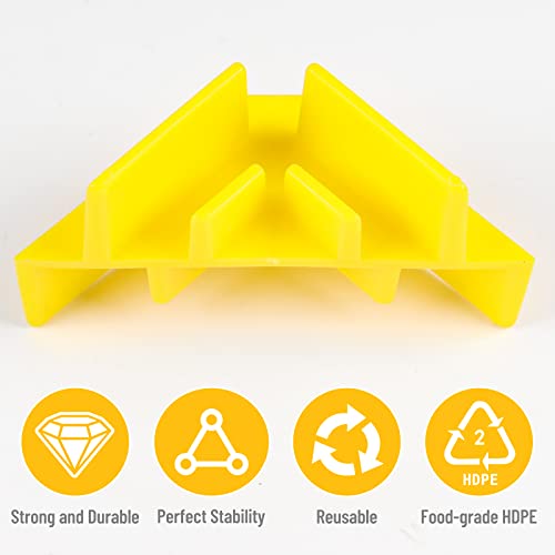12 Pcs Tray Stackers for Freeze Dryer Trays Accessories, Tray Stackers Compatible for Harvest Right Trays Reducing Space (Yellow)