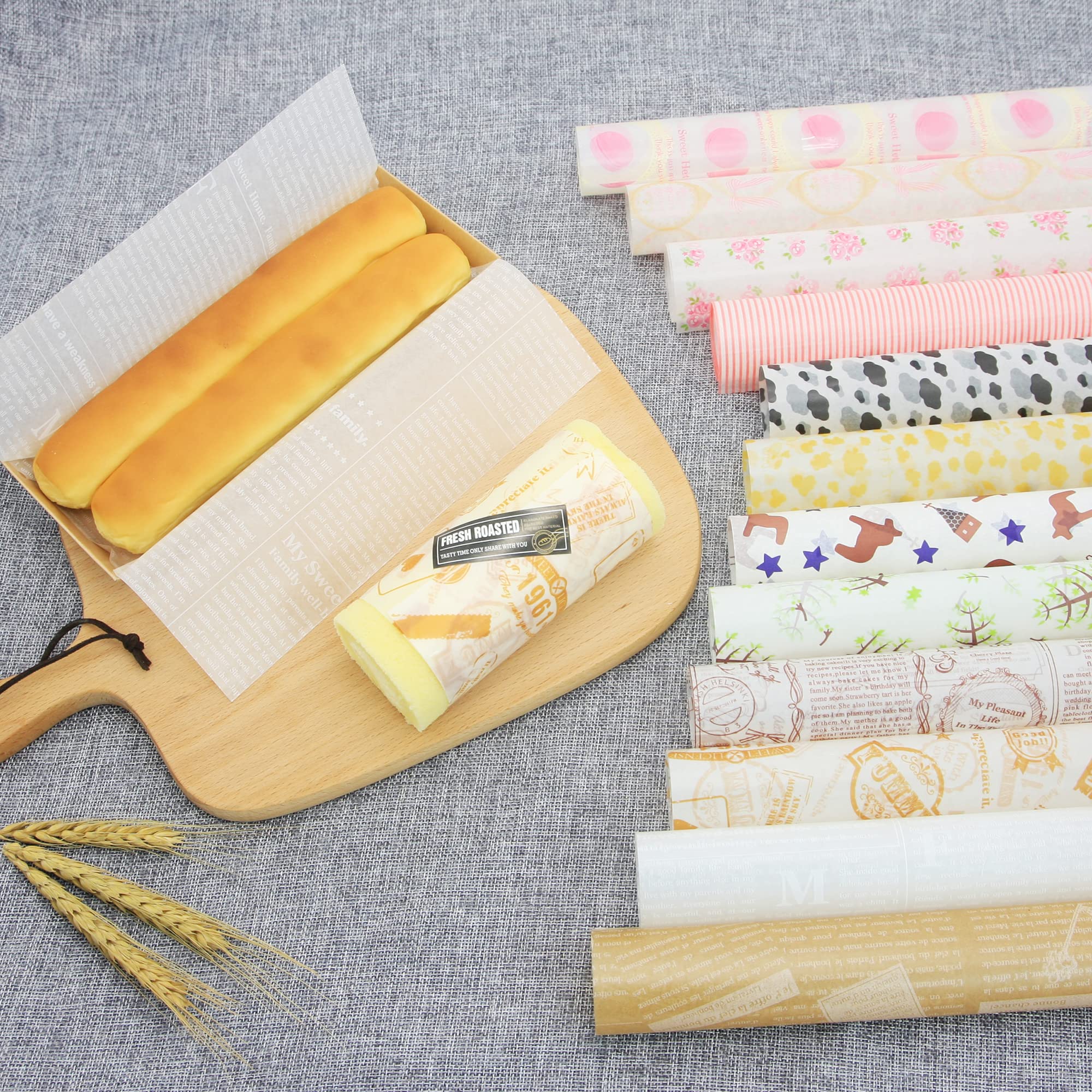 100 sheets Wax Paper Sheets Deli Wraps Basket Liners Deli Paper Sheets Squares Baking Paper Colored Parchment Paper Greaseproof for Food,Handmade Soap,Cookies and Carmels⦠(Pink)