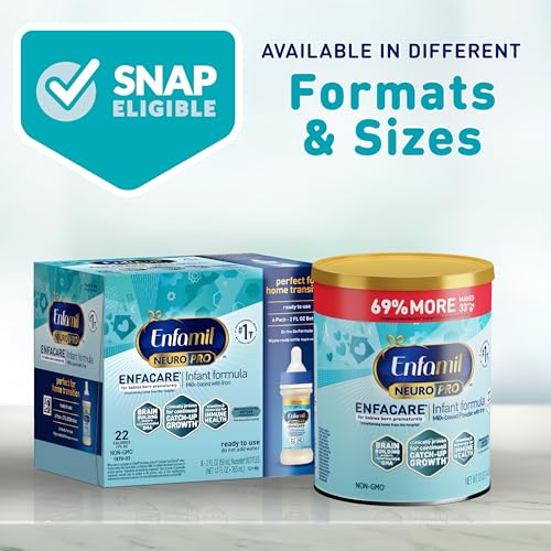 Enfamil NeuroPro EnfaCare High Calorie Premature Baby Formula, Milk-Based with Iron, Brain-Building DHA, Vitamins & Minerals for Immune Support, easy-to-digest proteins, Baby Milk, 23 Oz Can