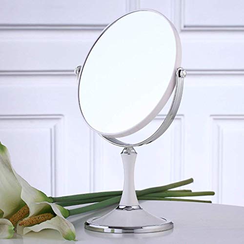 KONGZIR Bathroom Mirror Cosmetic Mirror 3X Magnification Desktop Oval 360 deg; Swivel HD Mirror Travel Mirror Princess Princess Double-Sided Inner Portable Mirror
