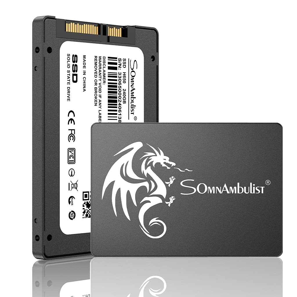 Somnambulist Sata3 SSD Hard Drive 2.5-inch Built-in Solid State Drive is Suitable for Notebook Desktop 60gb 480gb ssd Hard Drive (Black Dragon-60GB)