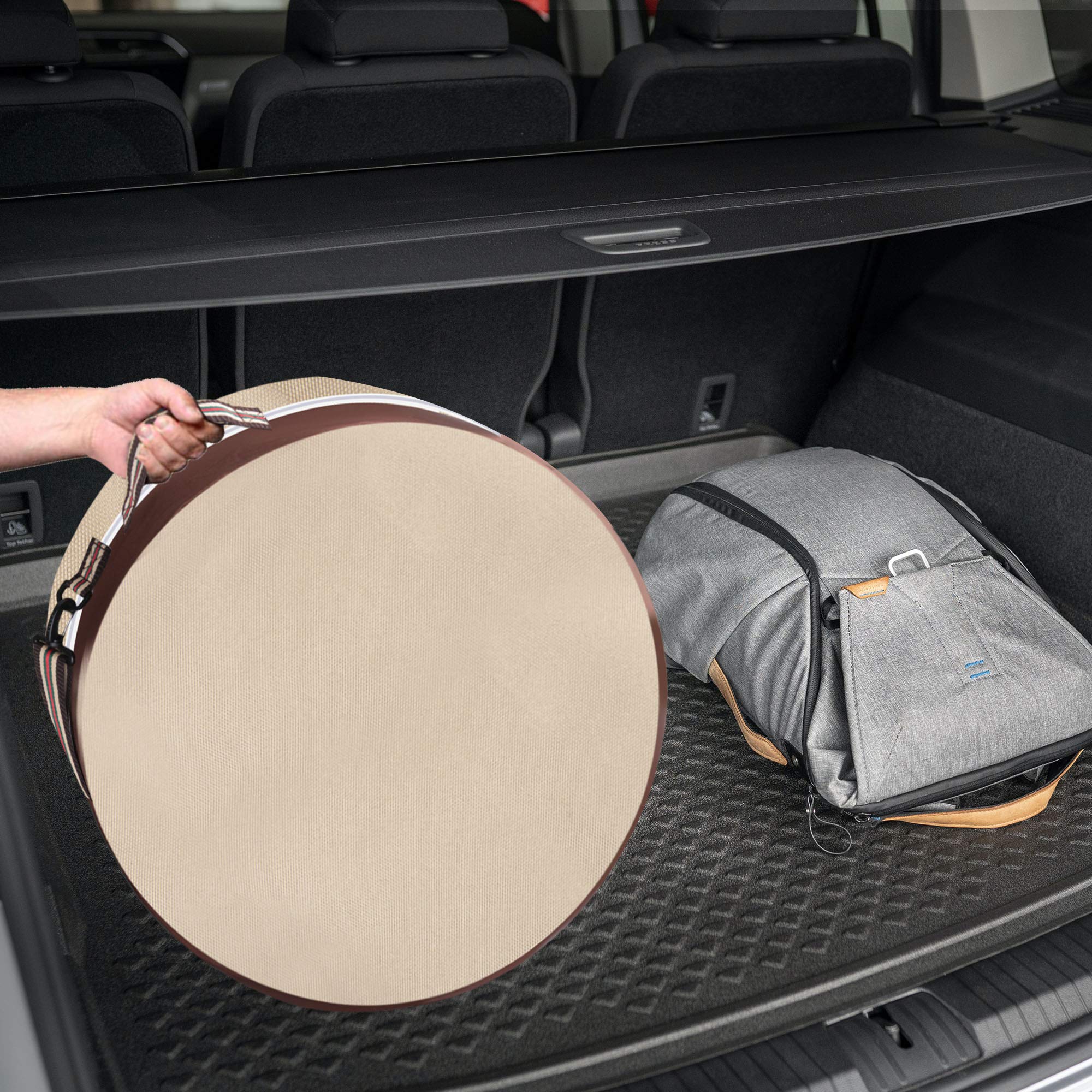 19 Inch Carrying Bag for Outland Firebowl 893 Deluxe Outdoor Portable Propane Gas Fire Pit Case for Outland Firebowl 823 870,600D Oxford Fabric Waterproof Carrying Bag with Handle & Shoulder Strap