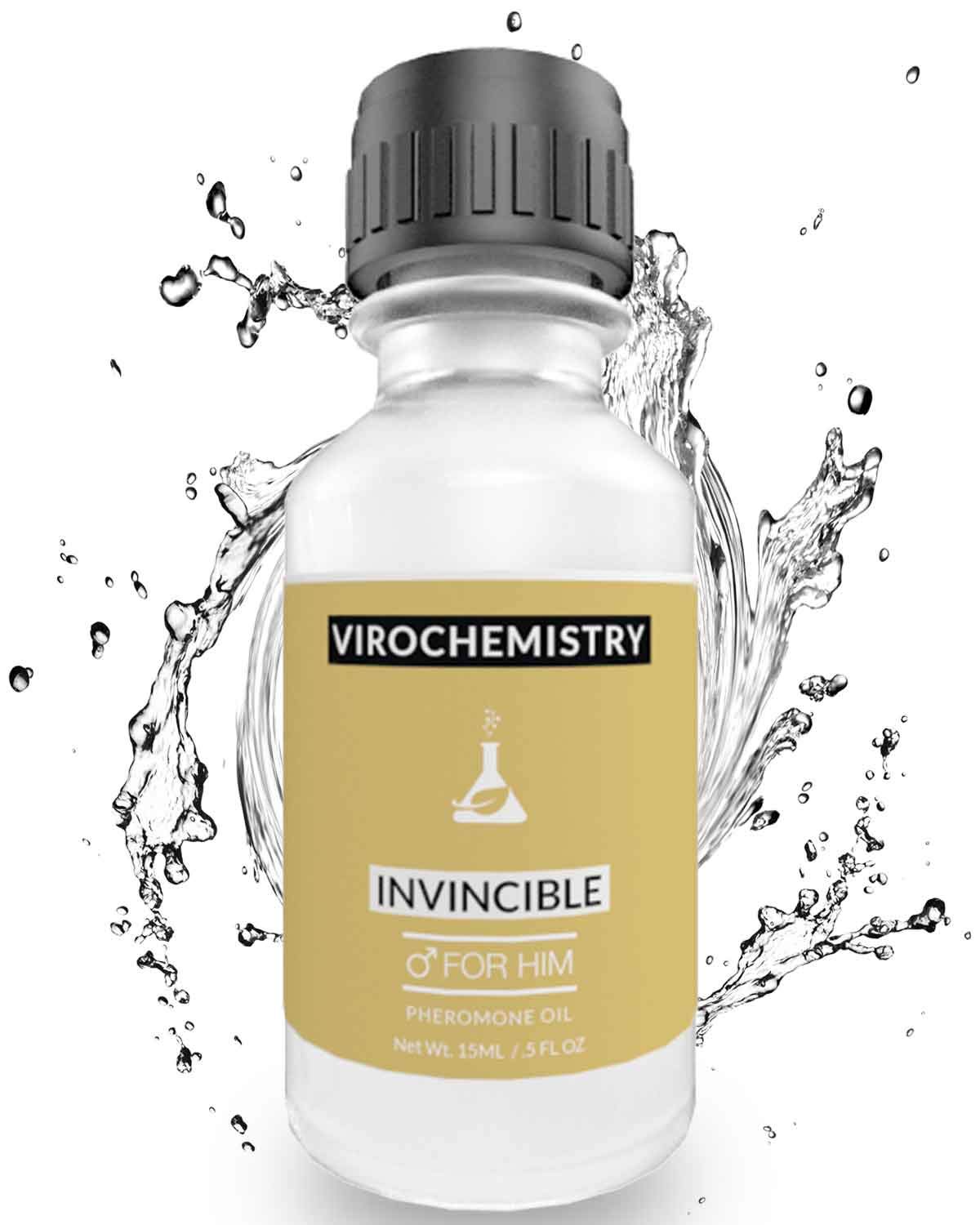 VIROCHEMISTRY Pheromones For Men Pheromone Cologne Oil (Invincible) - Bold, Extra Strength Human Pheromones Formula – 15mL Concentrate [Human Grade Pheromones to Attract Women]