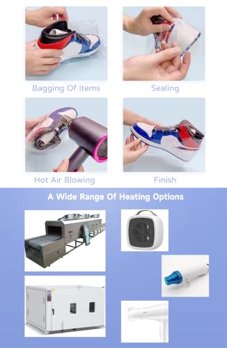 Im.Create Shrink wrap Bags - 100pcs Clear Heat Shrink Wrap for soap - PVC Remote Control Cover 4x6 Inches Shrink Plastic