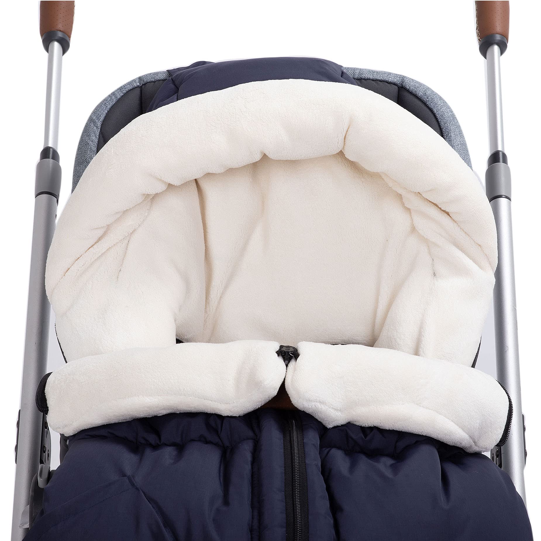 KZ Dotnz Universal Footmuff for Stroller with Adjustable Side Central and Botton zips, Stroller Footmuff with Soft Hood, Waterproof Warm Outdoor Baby Stroller Bunting Bag/Stroller Accessories