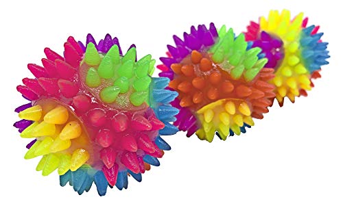 Bonka Bird Toys 3317 Pk3 Large Rainbow Spike Ball Foot Talon Bird Toys