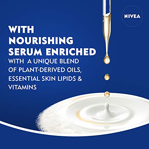 NIVEA Fresh Aloe and Lily Refreshing Body Wash with Nourishing Serum, 20 Fl Oz Bottle