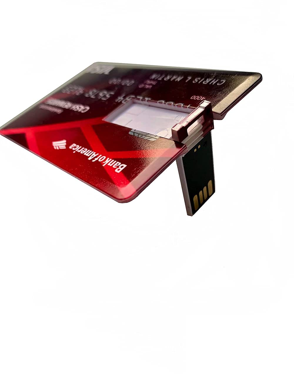 USB Flash Drive 64GB Thumb Drive High Speed USB Drive USB 2.0 Memory Stick Credit Card Design Waterproof