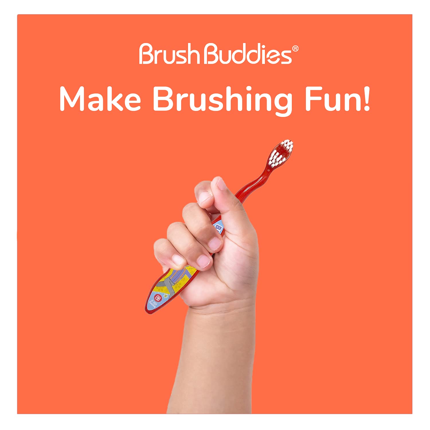 Brush Buddies Blippi Kids Toothbrushes, Manual Toothbrushes for Kids, Toothbrush for Toddlers 2-4 Years, Blippi Childrens Toothbrush, Soft Toothbrushes, 3 Count