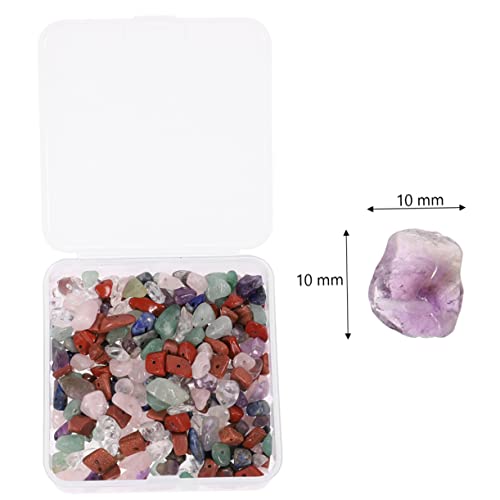 10 Sets Natural Stone Beads Crystal Chips Crystal Rocks Natural Gemstone Beads Aquarium Gravel Rock Loose Beads Irregular Gemstones Bead Bracelet Making Kit Beading Beads DIY Beads