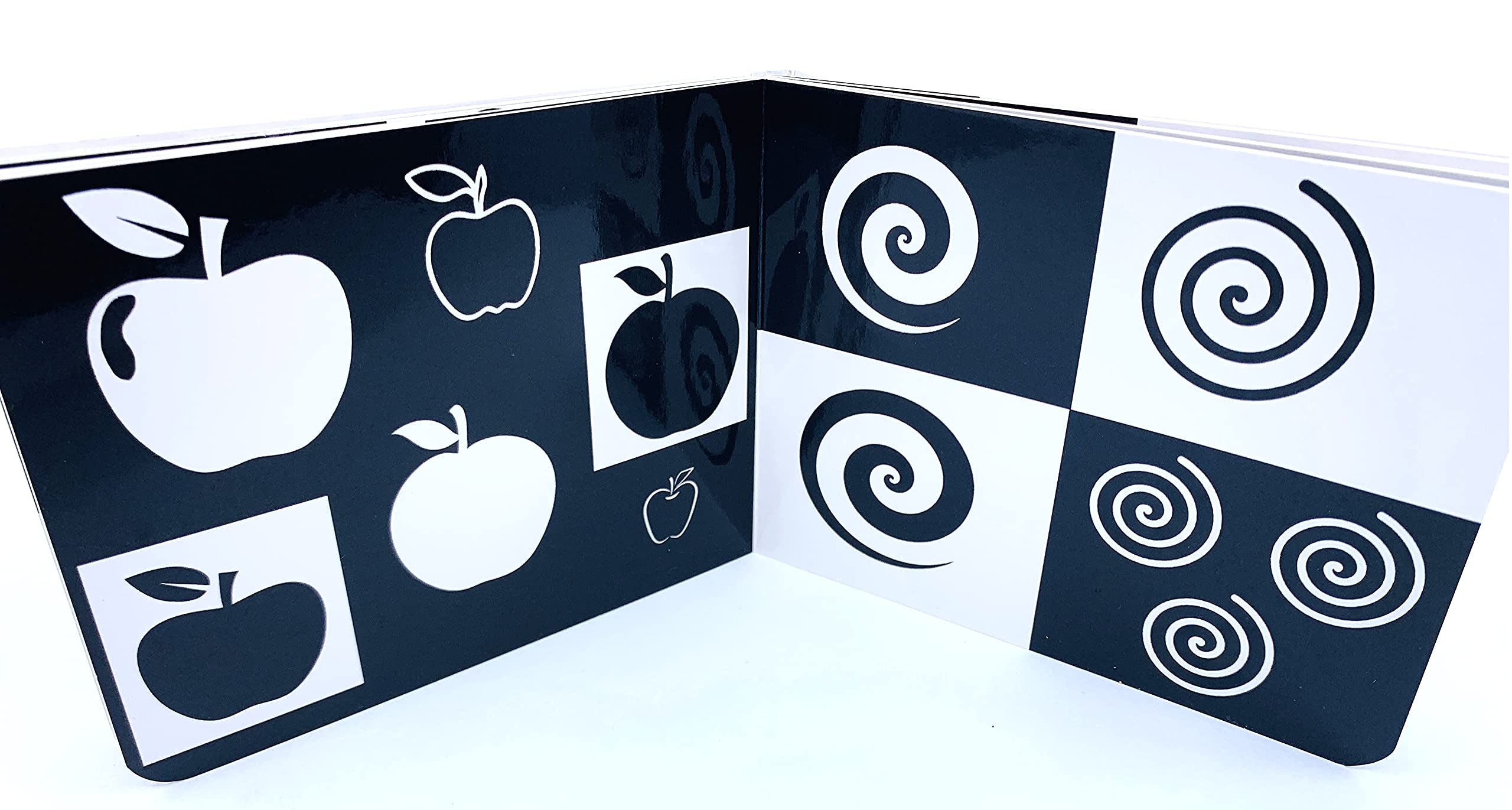 Bobu Baby High Contrast Shapes & Visual Stimulation for Infants | Black & White, Vibrant & Stimulating for Your Child | Extra Thick Non Rip Pages