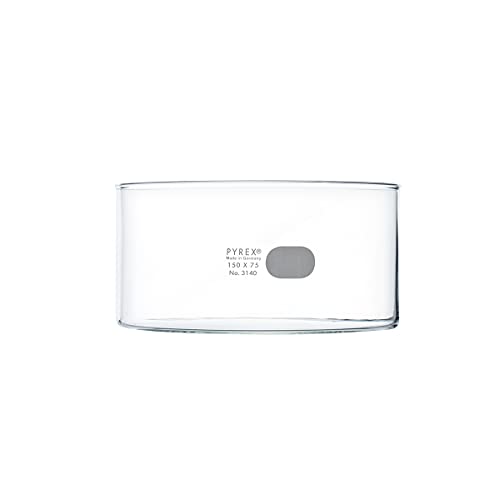 PYREX Crystallizing Dish β Glass Laboratory Equipment β Premium Glass Crystallizing Dish for Laboratory, Classroom or Home Use - PYREX Laboratory Glassware, 150x75 mm, 4/Pk