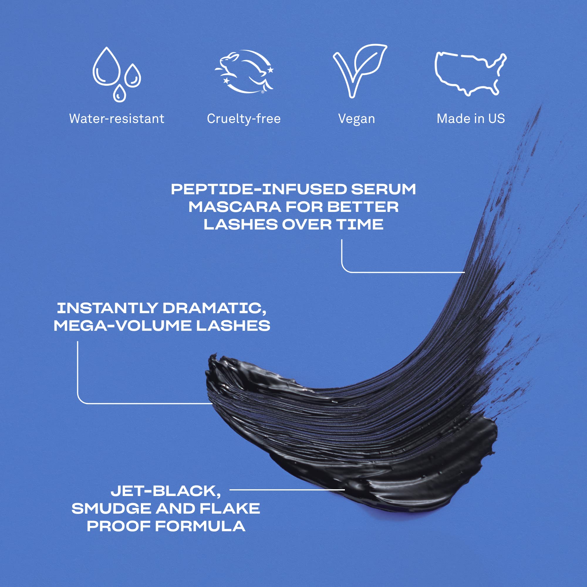 Babe Original Babe Lash Mascara - Smudge Proof, Long Lasting & No Clump Formula, Buildable Volume, Water Resistant, Dramatic Black