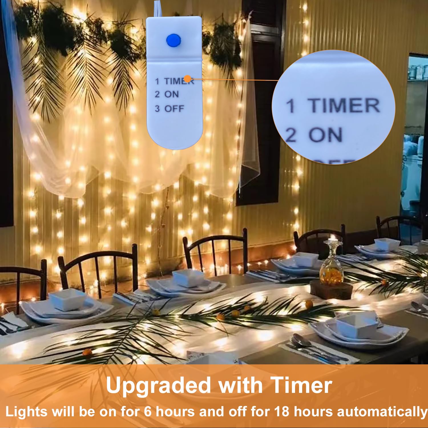 12 Pack Fairy Lights with Timer Battery Operated String Lights - 3.3ft 20 LED,Silver Wire Warm White Mini Lights for Wedding,Party Centerpieces,Table Decor,DIY Crafts,Festivals,Mason Jars Décor
