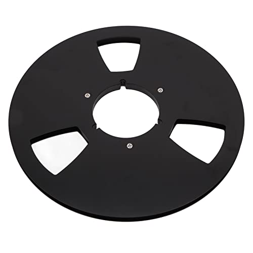 1/4 10 Inch Empty Tape Reel, Bend Resistant Recording Tape Reel Durable Empty Disc Opening Machine Parts Reel Tape (Black)
