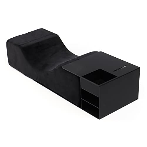 LASHVIEW Lash Pillow for Lash ExtensionsďźEyelash Extension Neck Pillow With Acrylic Shelf Organizer Stand, PU Leather Waterproof Lash Extension Grafting Pillow Makeup Tool Display Cabinet Shelves