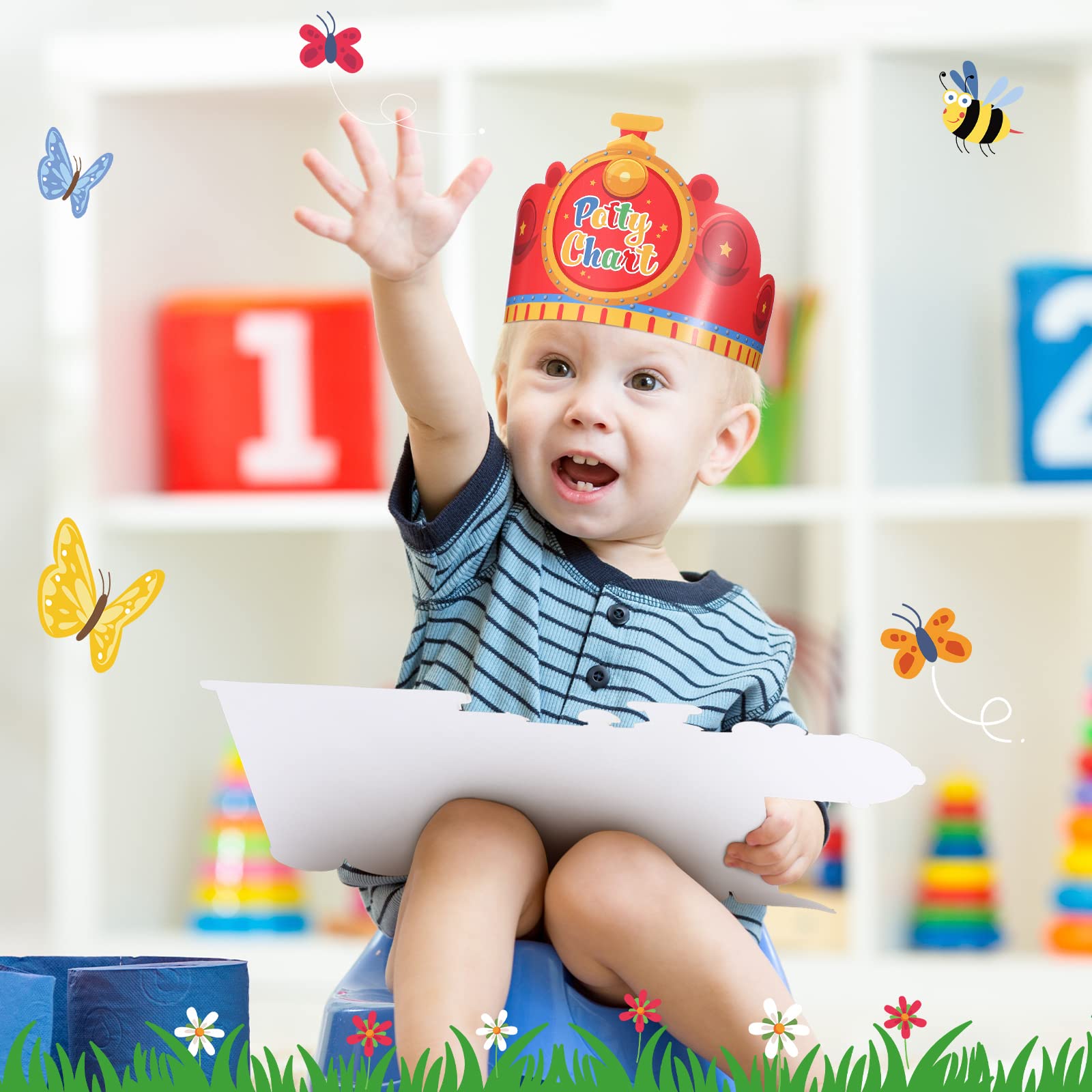 10 Sheets Potty Training Chart for Toddlers Boys Girls Training Potty Chart With 240 Sticker,1 Crown Railroad Theme Potty Training Chart Motivational Potty Training Sticker Chart for Kids Potty Reward