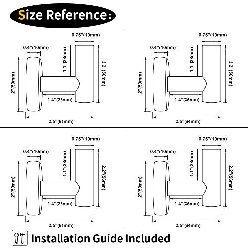 GERZWY SUS 304 Stainless Steel Bath Coat Hook Towel/Robe Clothes Hook for Bathroom Kitchen Modern Hotel Style Wall Mounted Brushed PVD Zirconium Gold 4 Pack