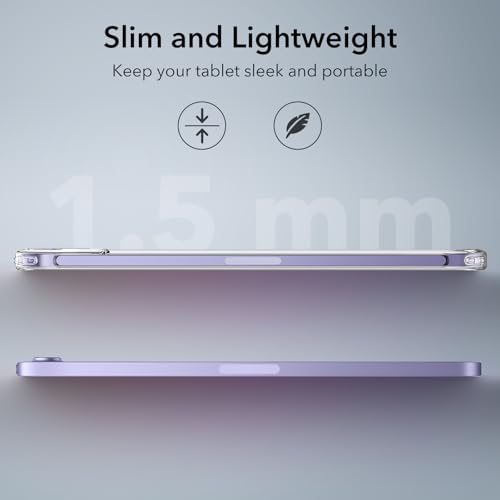 ESR for iPad Mini 7 A17 Pro Case, iPad Mini 7th/6th Generation Case (2024/2021), Slim and Light, Shock and Drop Protection, Yellowing Resistant, Hard Back, Supports Pencil Pro & Pencil(USB-C), Clear