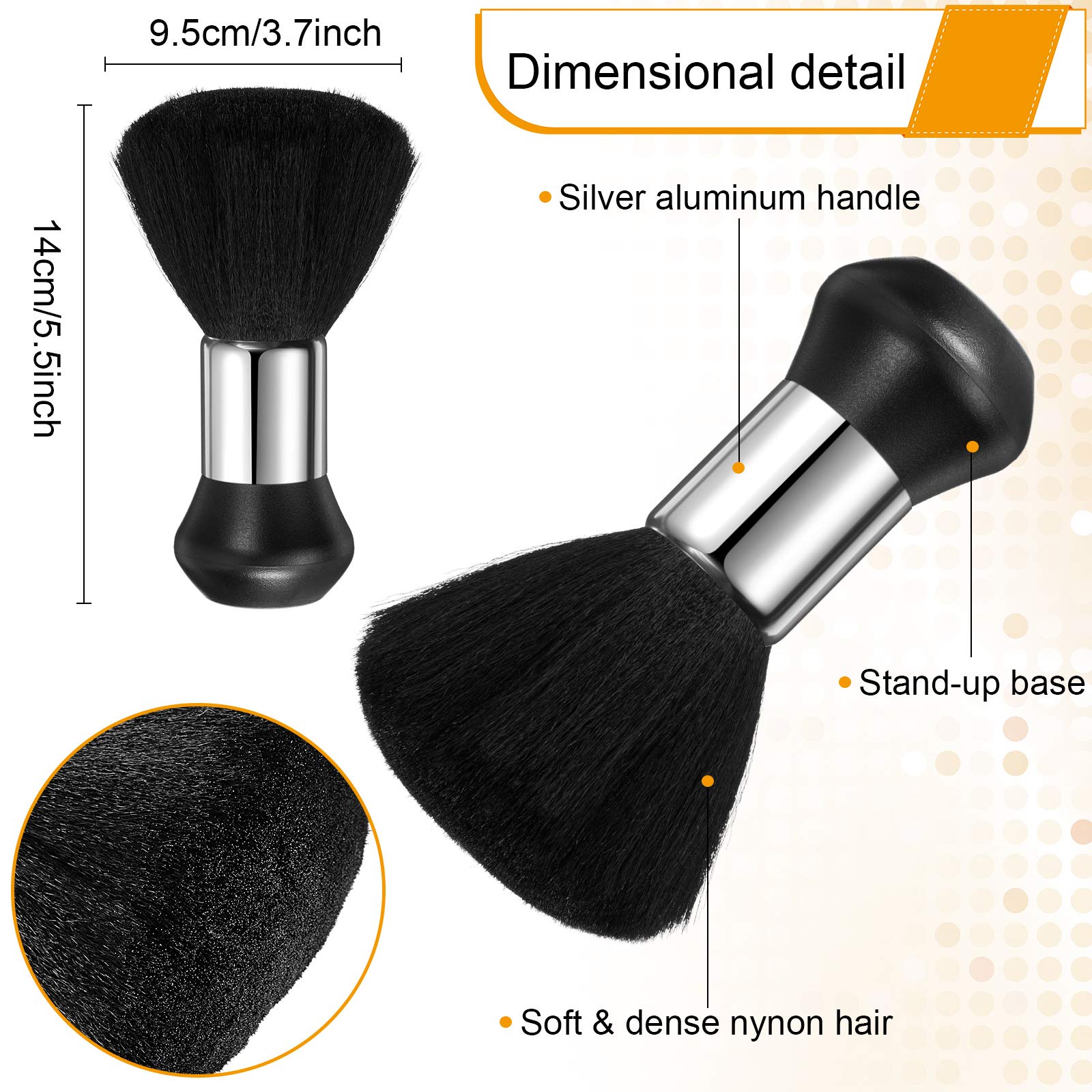 Barber Straight Razor Straight Edge Shaving Razor Manual Shaver with Neck Duster Brush and 40 Pieces Double Edge Blades for Hair Salons