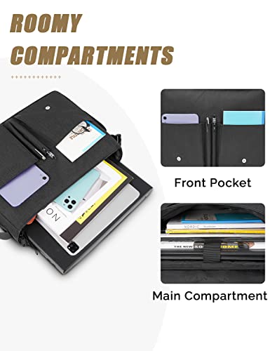 17 Inch Laptop Backpack, TSA Large Travel Backpack with Lunch Box, Anti-Theft Work Business Carry On, 17 Inch Messenger Bag for Men, Large Laptop Briefcase Lightweight Unisex Crossbody Should bag