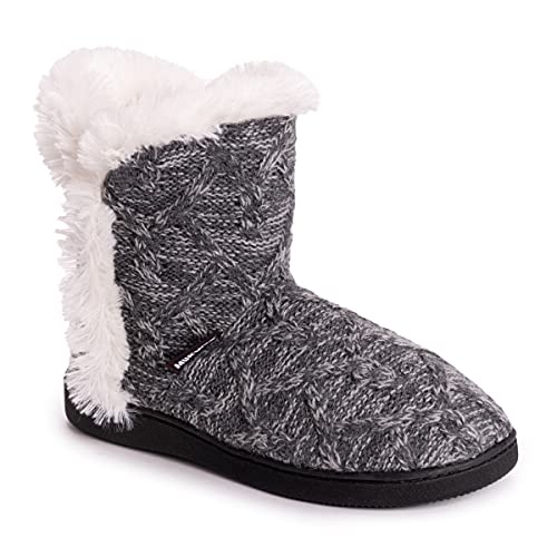 MUK LUKS baby girls Muk Luks® Women's Cheyenne Slipper, Grey Marl, Medium US