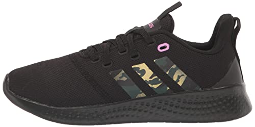 adidas Women's Puremotion Running Shoe, Core Black/Green Oxide/Pulse Lilac, 10