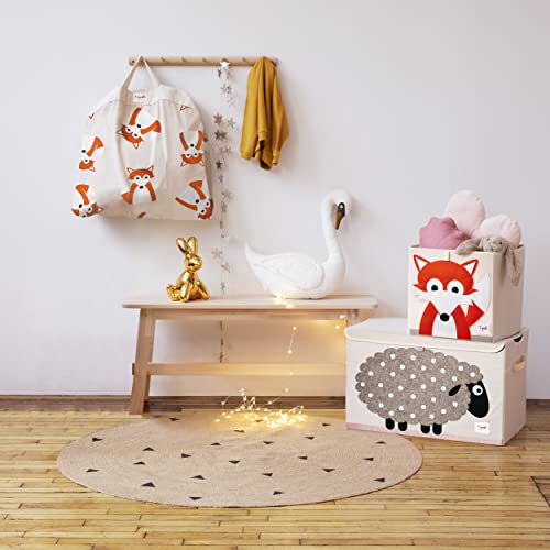 3 Sprouts Kids Toy Chest - Storage Trunk for Boys and Girls Room - Sheep