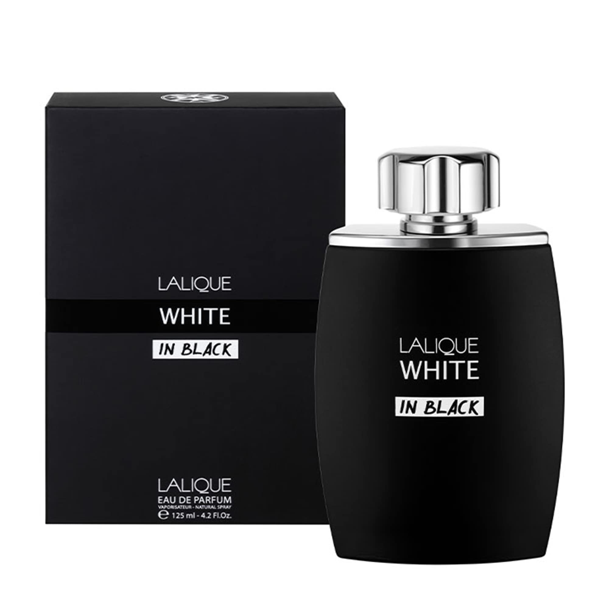 Lalique Lalique White in Black 125ml EDP, Black, White in Black, 4.4 fl. oz.