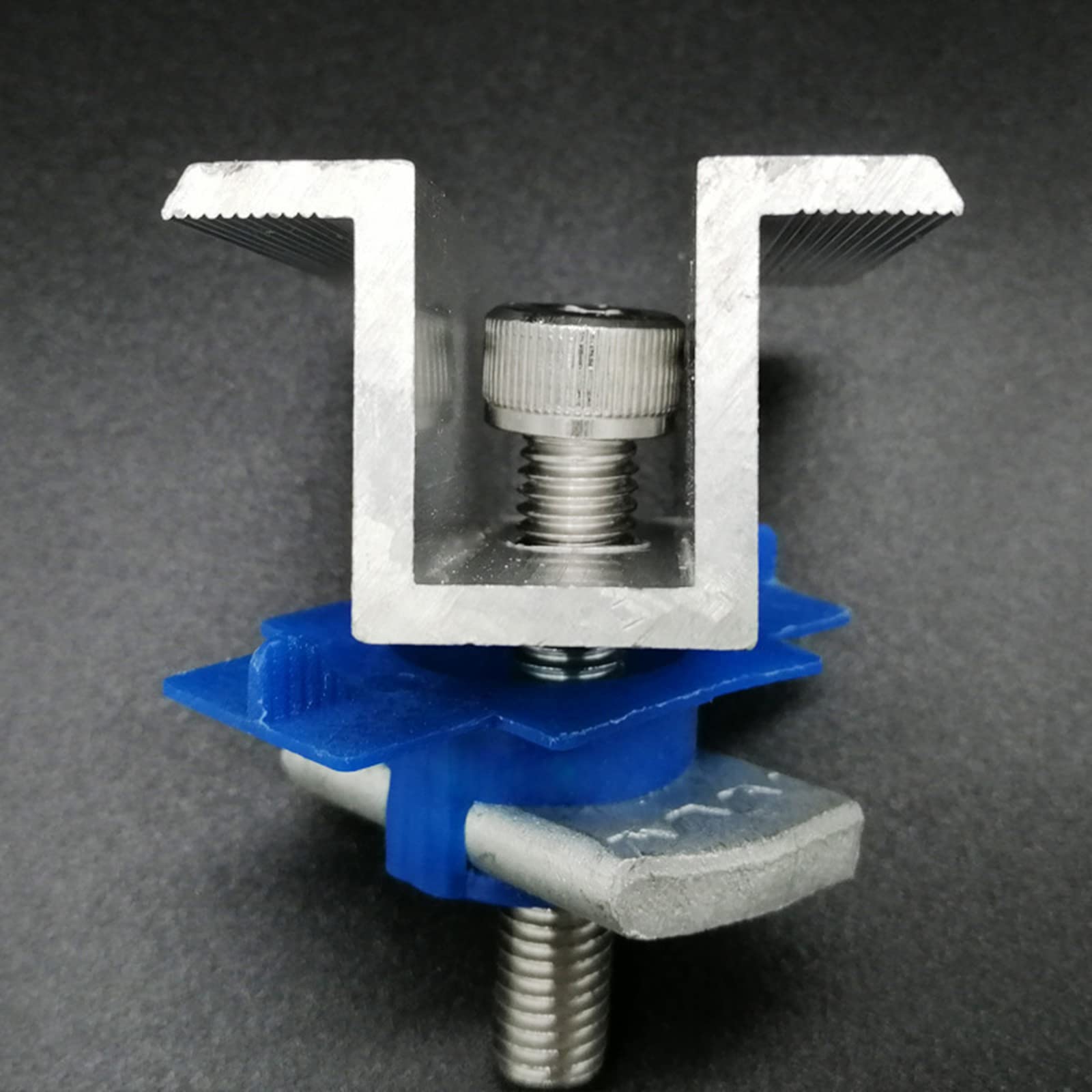 10 Pcs Adjustable Solar Panel Mounting Bracket Clamp Wide Photovoltaic Support Mid Clamps Bracket for Solar Panel System pv photovoltaic mounting Bracket
