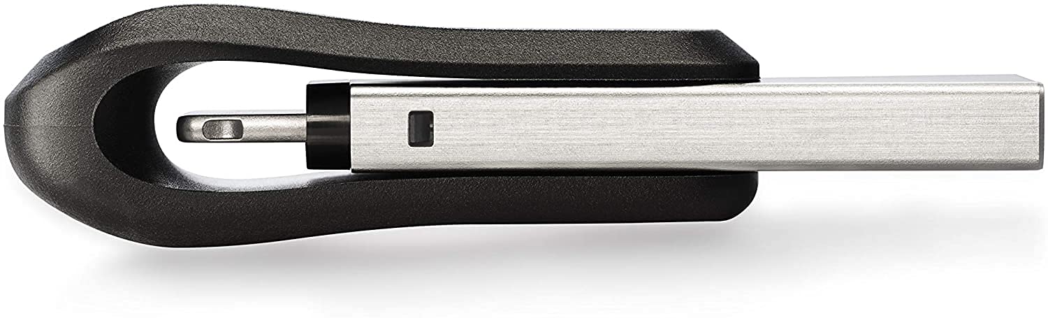 SanDisk 256GB iXpand Flash Drive Go for iPhone, iPad, Computer, Laptop - USB 3.0 Dual Drive with Reversible Lightning/TypeA Connectors SDIX60N-256G-GN6NE Bundle with 1 Everything But Stromboli Lanyard