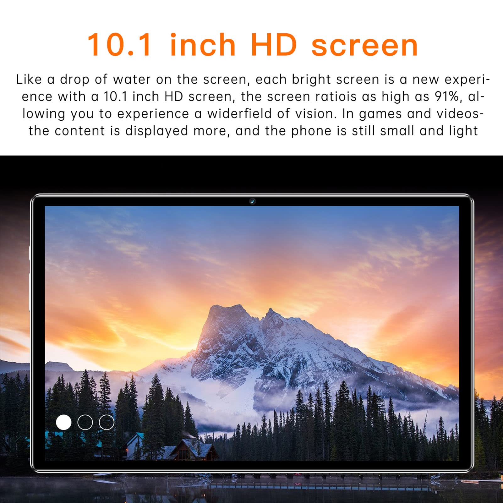 10.1 Inch Tablet, Tablet 8GB RAM 256GB ROM 5GWIFI 100β240V 2 in 1 Stereo Dual Speakers with Case (US Plug)