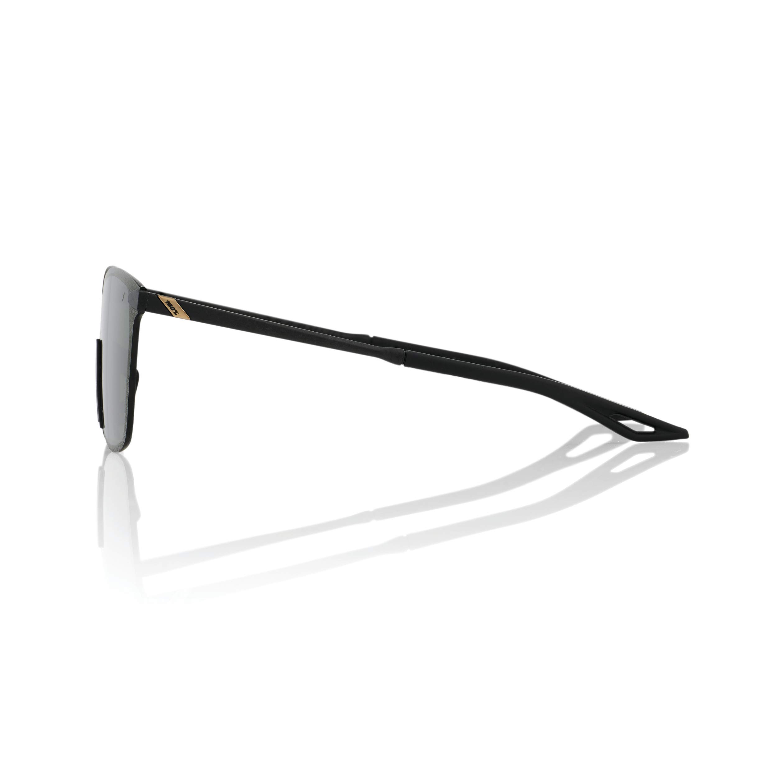 100% Legere Square Ultralight Rimless Sunglasses - Durable Frameless Active Performance Eyewear w/Rubber Temple & Nose Grip (Soft TACT Stone Grey - Black Mirror)